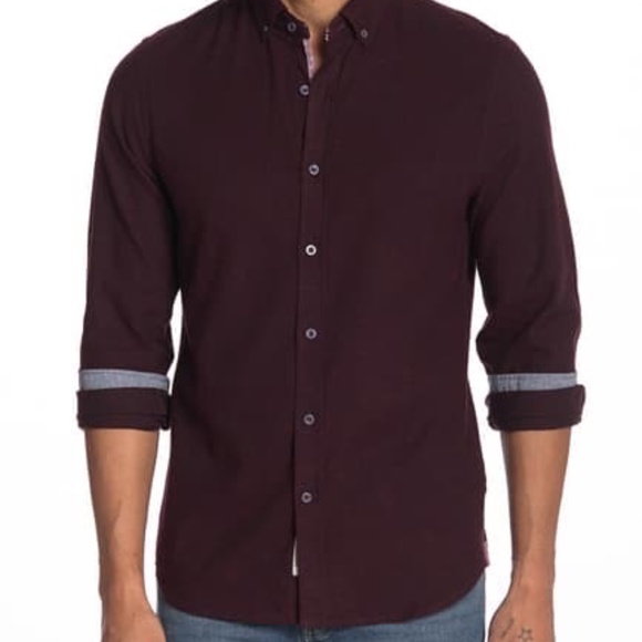 Report Collection | Shirts | Heritage Report Collection Burgundy Solid ...
